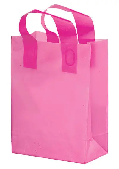 Wholesale Pink Awareness Color Frosted Soft Loop Shopper Bag - 19FSL10