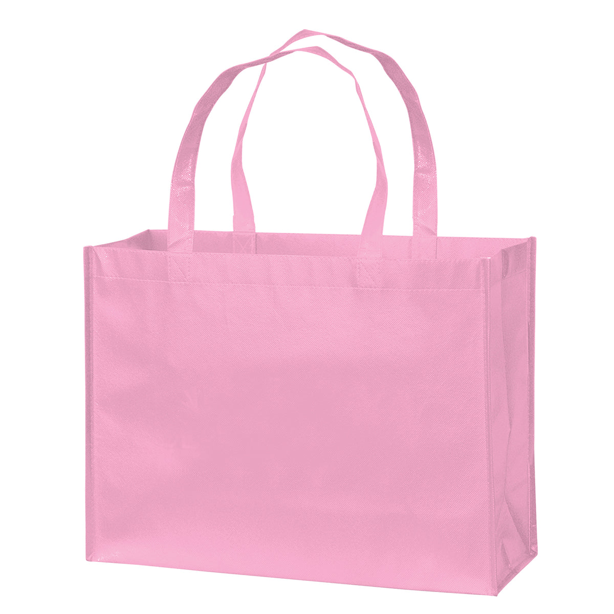 Wholesale AWARENESS PINK GLOSS LAMINATED DESIGNER TOTE BAG-CUSTOMIZED